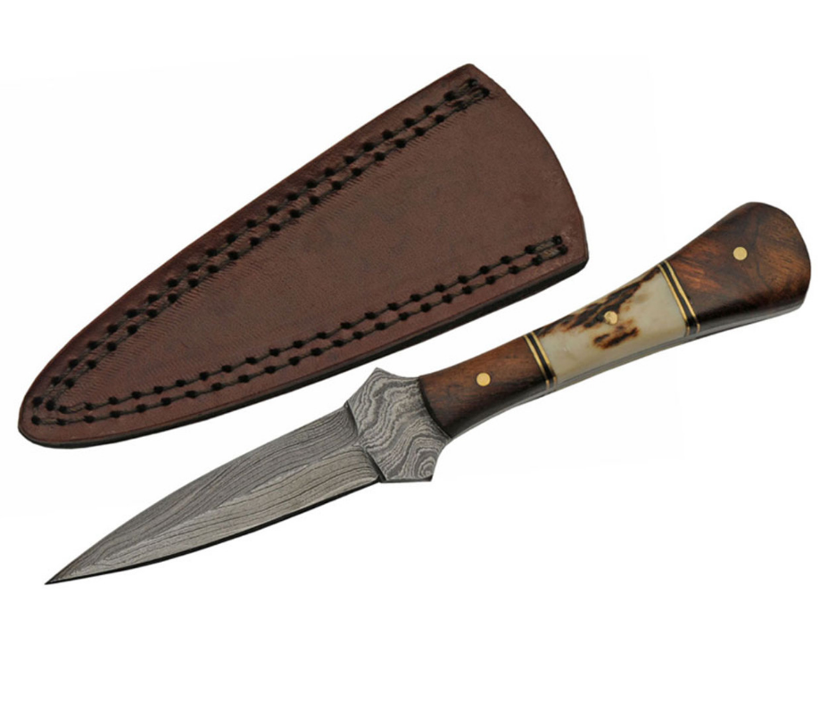 Baby Damascus Athame with Wood and Bone Handle | Raven's Roost Boutique